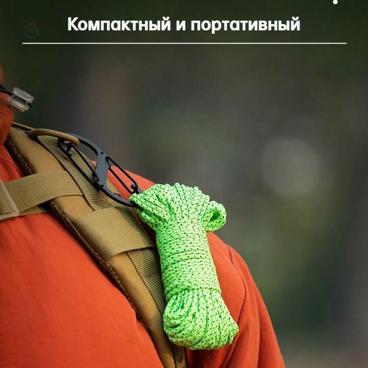 Оттяжки для палатки с отражающим канатом 20 м прочный комплект для надежной фиксации и безопасности