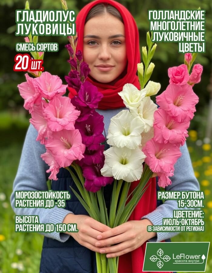 Гладиолус, Миск сортов, 20шт