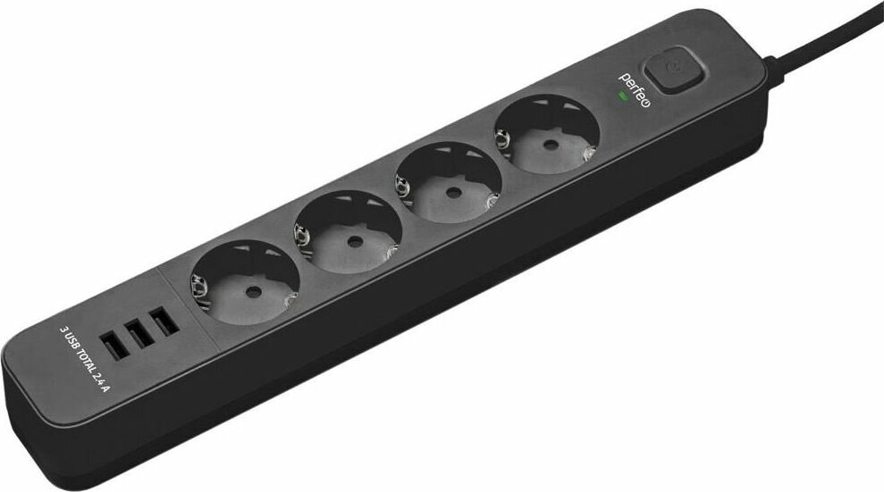 Сетевой фильтр (PF_C3956) 4 роз - 2,0 м - черный