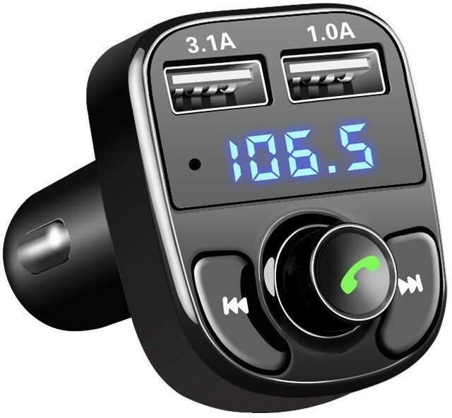 Автомобильный FM-трансмиттер X8, Bluetooth, USB, micro SD, черный