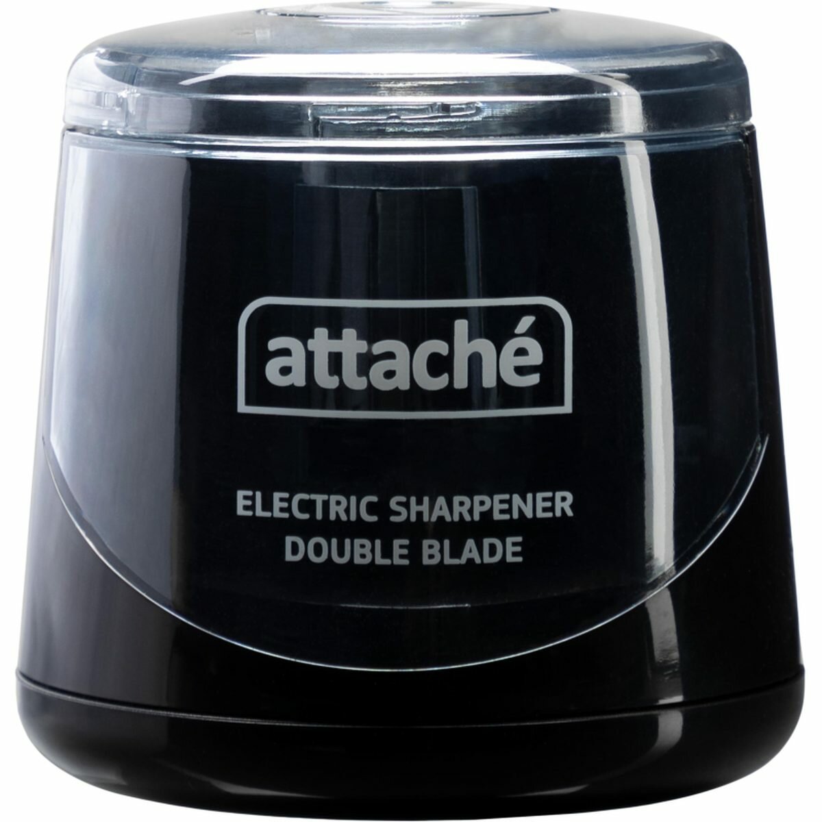 Точилка для карандашей электрическая Attache, двойное лезвие, питание от батарейки, черный (2142856)