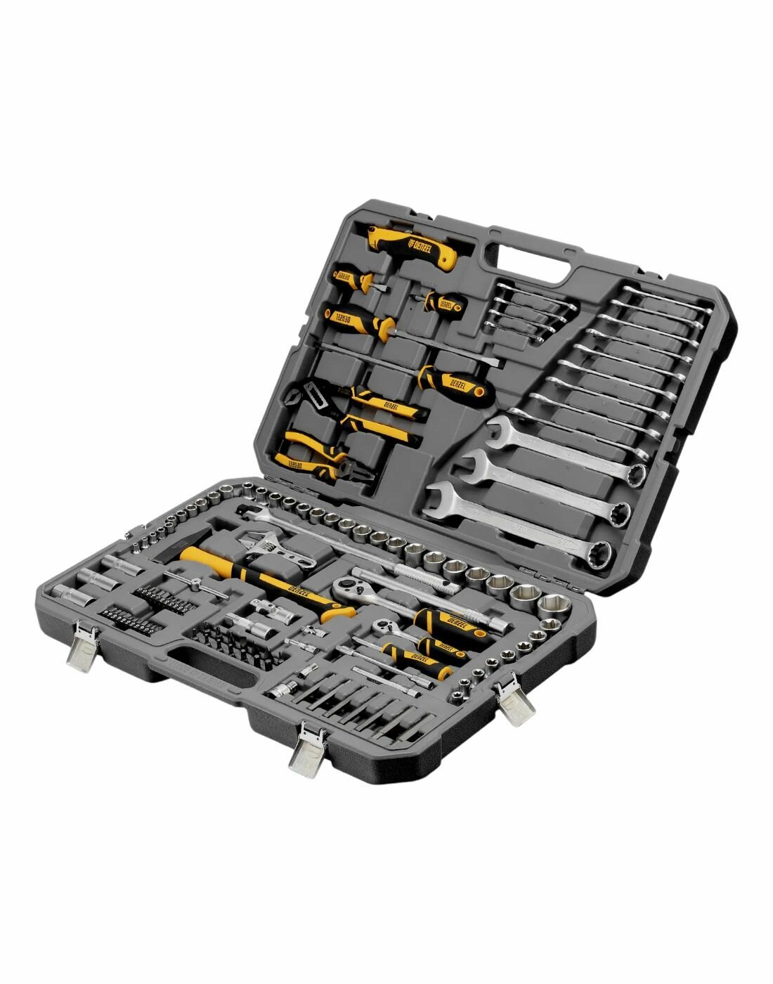 Набор инструментов в пластиковом кейсе 122 предмета Denzel (15804)