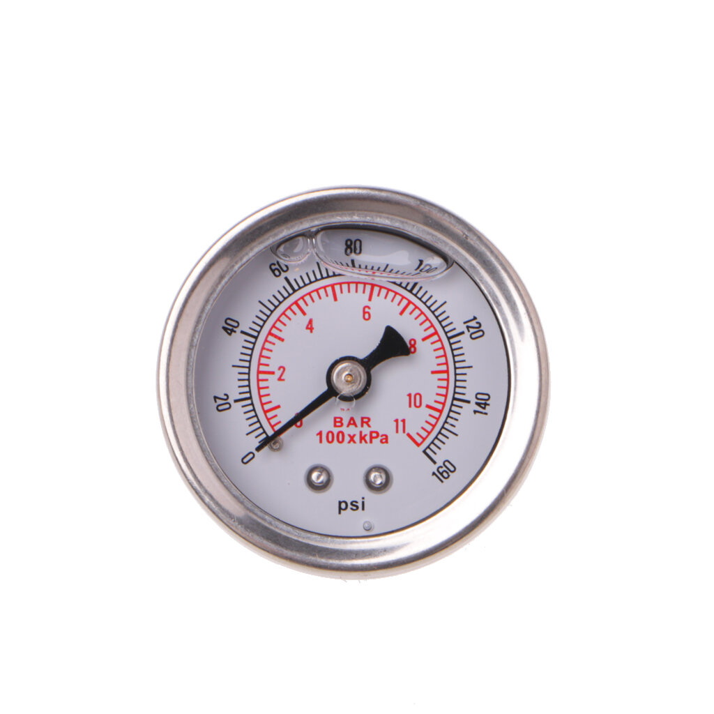 Car Boat RV Fuel Pressure Gauge 0-160 Psi/Bar Car Gasoline Pressure Gauge Meter