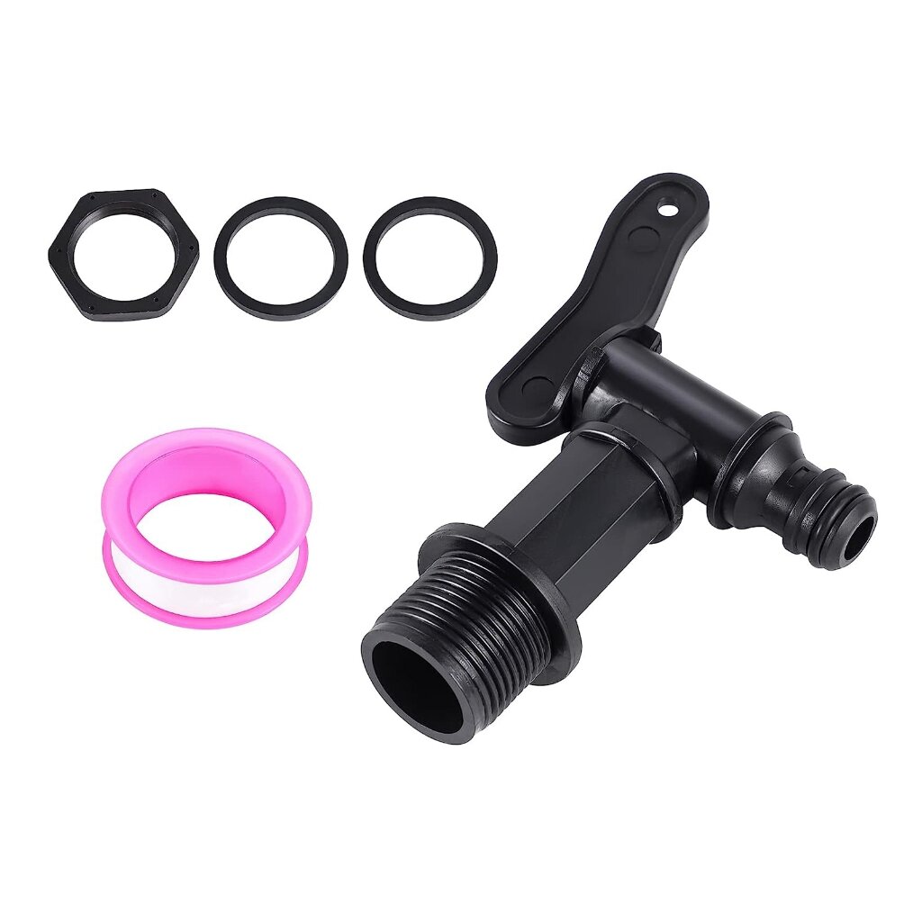 Адаптер Для Выпускного Крана Бака Для Воды IBC, 3/4-Дюймовые Пластиковые Сменные Краны с Уплотнительной Контргайкой для Дождевой Воды, Аксессуары Для Дождя