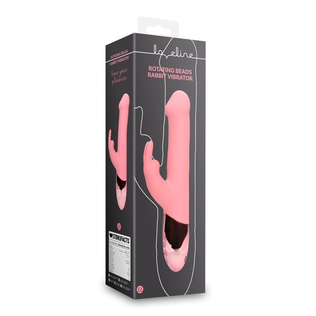 Вибромассажер Rotating Beads Rabbit Vibrator - Pink Arabesque