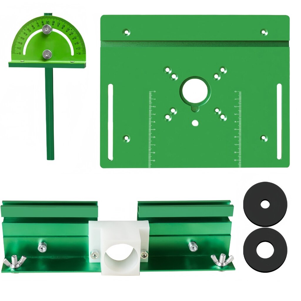 Регулируемая Настольная Пластина Фрезера Из Алюминиевого Сплава, Подходящая Для Деревообрабатывающих работ, Обеспечивает Высокую Стабильность И Точную Резьбу