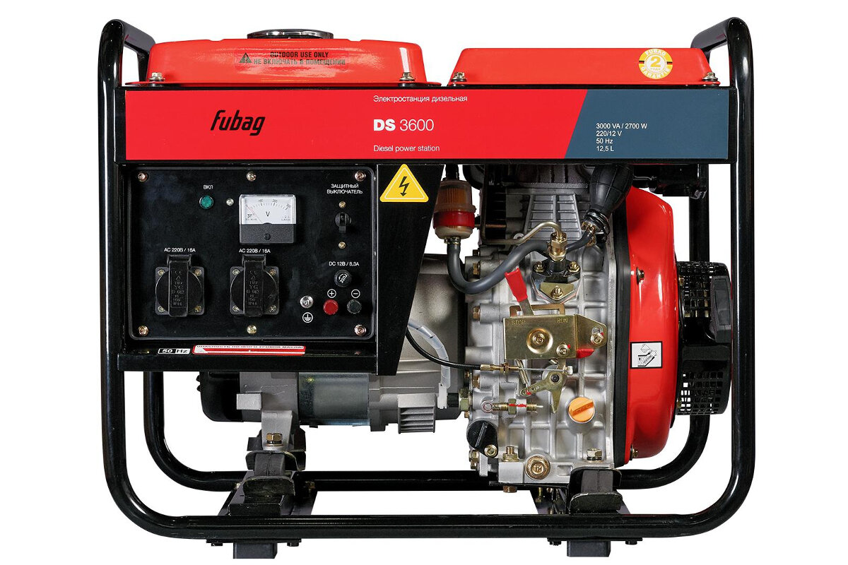 Генератор дизельный FUBAG DS 3600 (641696) 3 кВт, двигатель 5 лс/296 см³