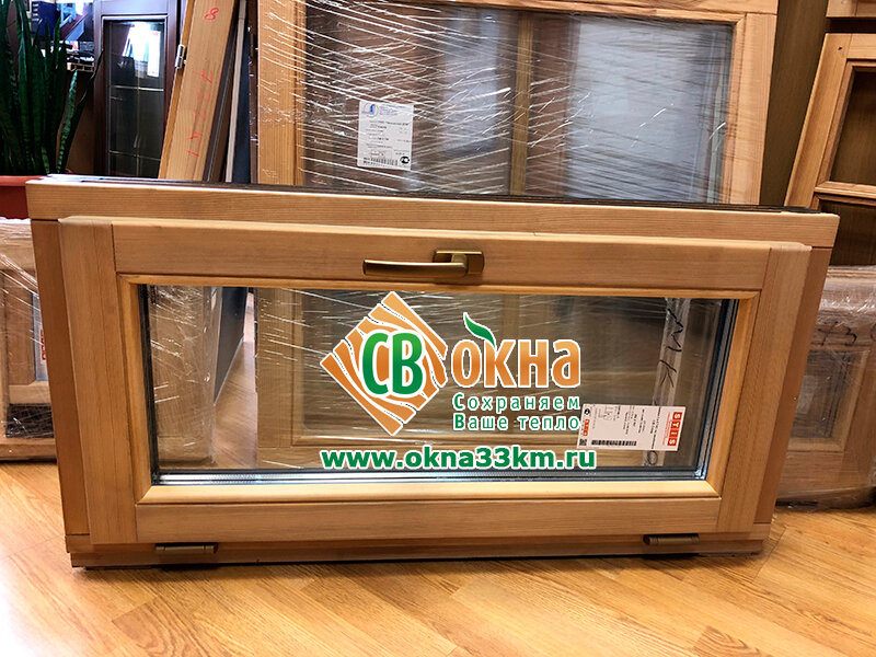 Окно для бани из лиственницы 600х1200 с двухкамерным стеклопакетом в Москве - под заказ !