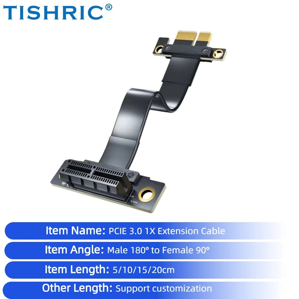 Кабель-удлинитель PCIe 3.0 X1 20cm 180 To 90 Angle