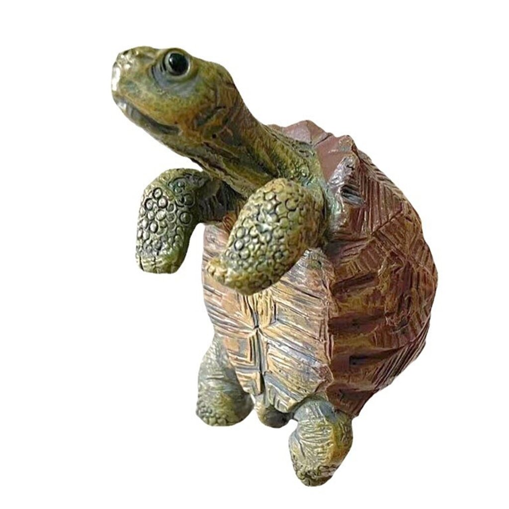 Реалистичные черепахи Горшки на крючках, украшение из смолы для украшения патио, забора