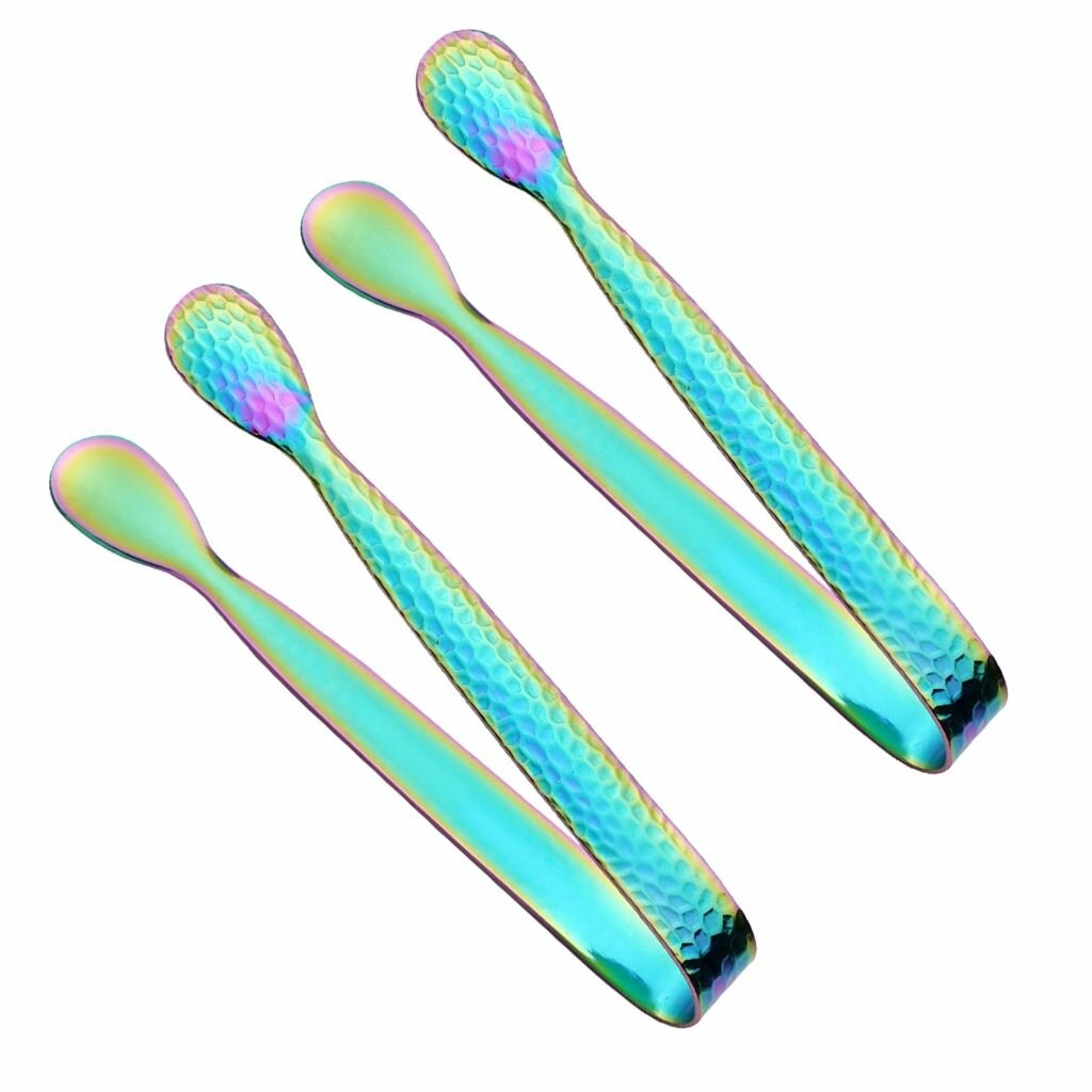 Набор из 2 щипцов для льда и сахара из нержавеющей стали для кухни, бара и закусок, Красочный