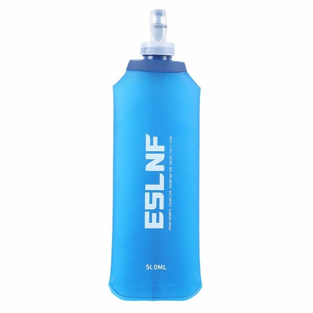 Мягкая бутылка для воды, 500 мл, подходит для занятий спортом на открытом воздухе, пеших прогулок, езды на велосипеде.