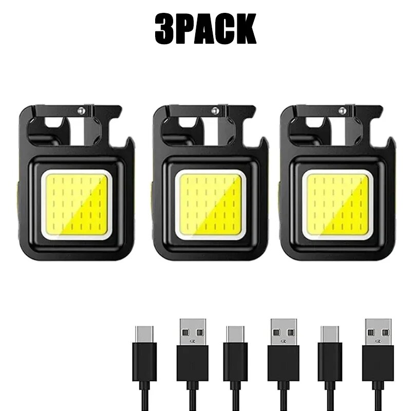 Портативный COB фонарь Keychain Light 3Pack