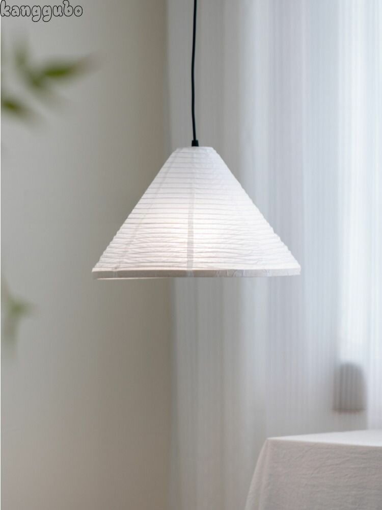 Японская люстра из рисовой бумаги в стиле ваби-саби