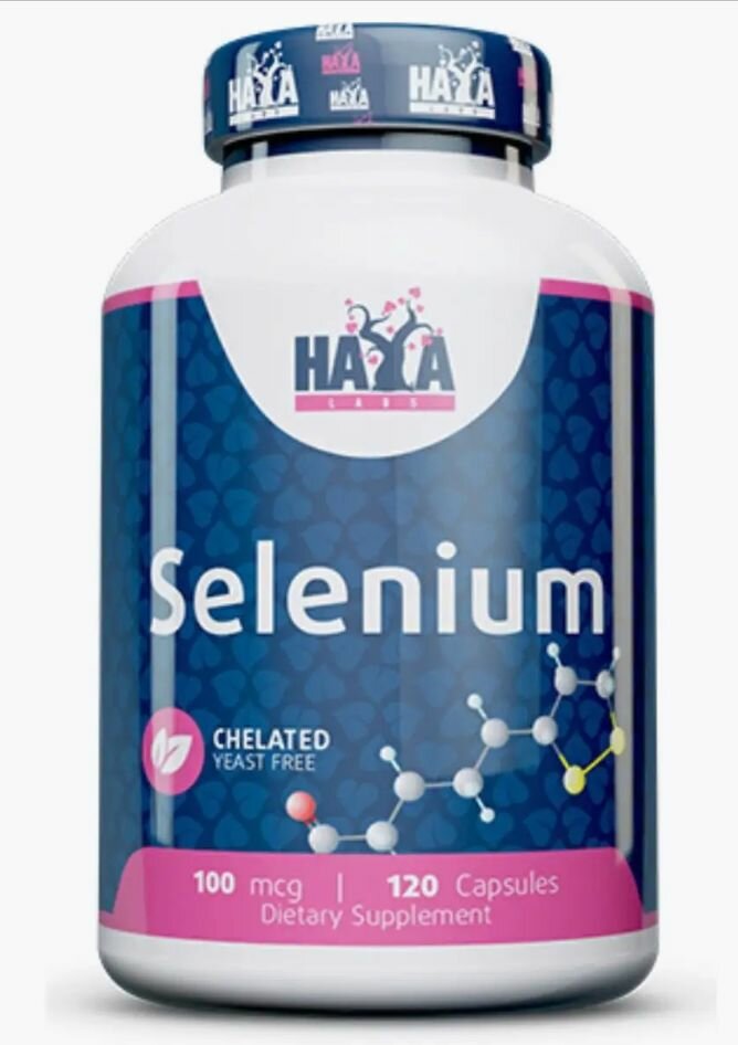 Haya Labs Selenium Chelated 100 MCG. Селен. 120 Caps.