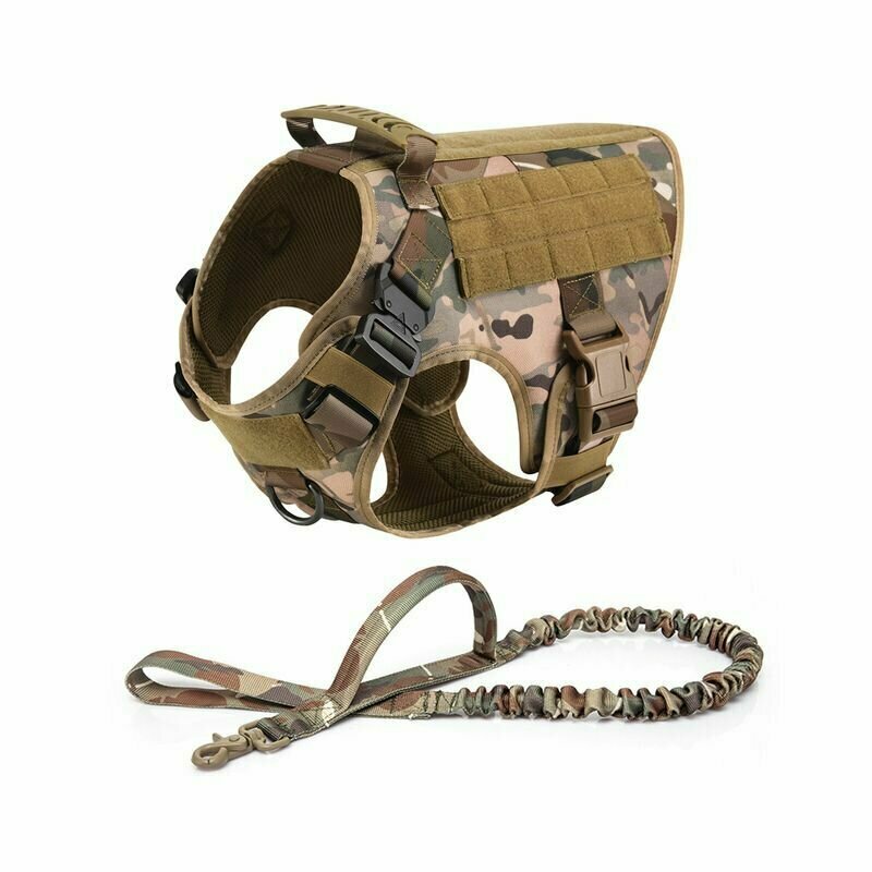 Военная тактическая шлейка для собак крупных /средний/мелких размер -enj