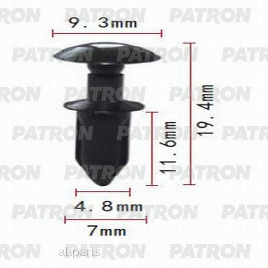 PATRON P37-0699 Клипса пластмассовая Chevrolet, Chrysler, Daewoo, Ford, GM, Opel применяемость: задний габаритный фонарь