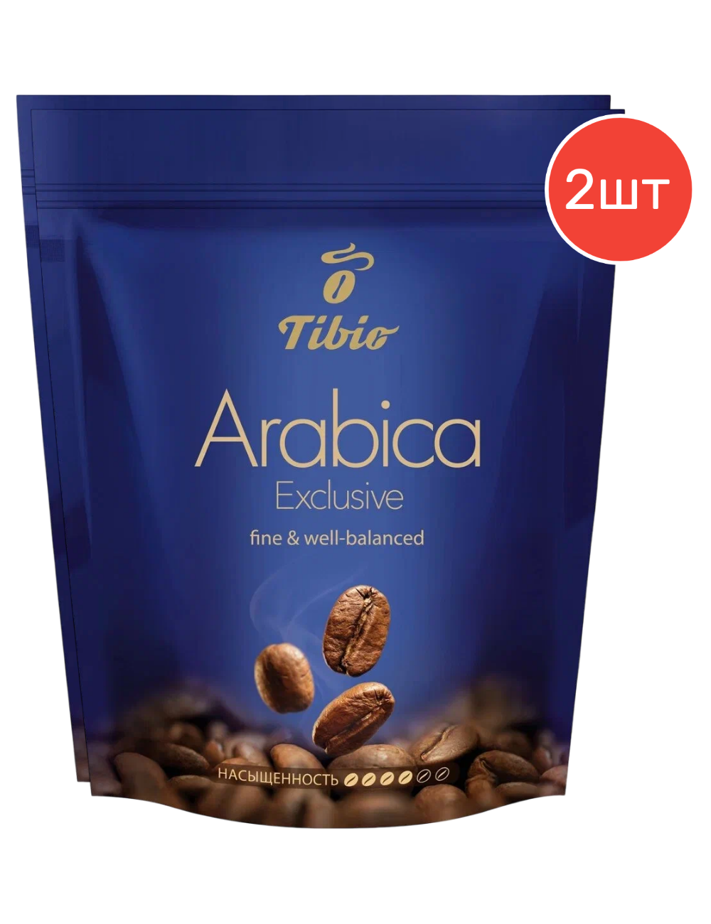 Кофе Tibio Арабика Эксклюзив, растворимый, средняя обжарка, 75г 2шт
