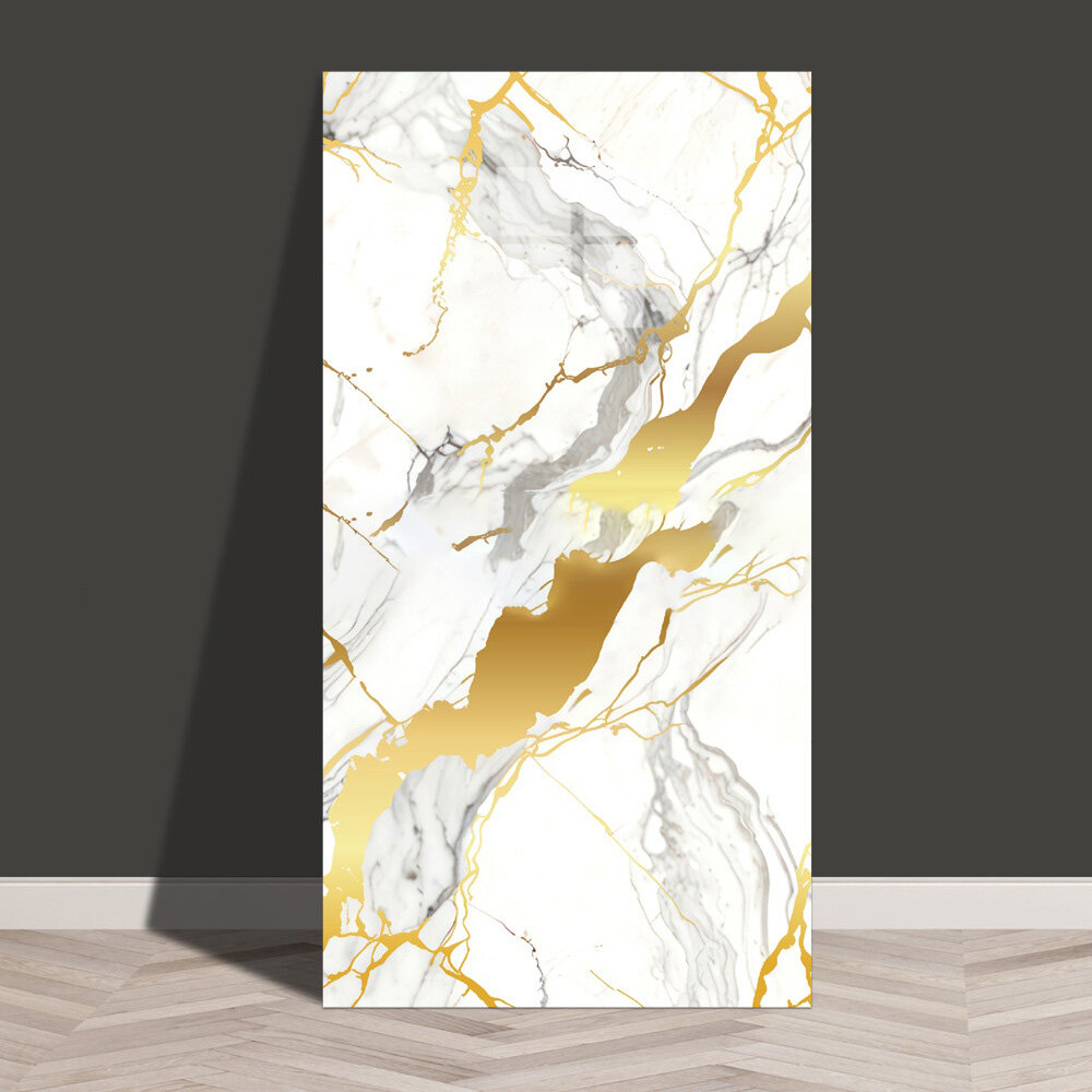 30 таблетокСамоклеящаяся мраморная плитка, для декора кухни и ванной комнаты,0.6,4.8, белый, золотой