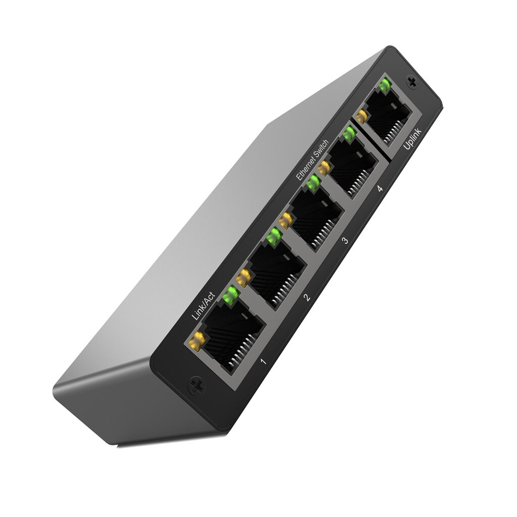 Гигабитный Сетевой Разветвитель 1000 Мбит /с RJ45 LAN Расширение сетевого порта от 1 до 4 Сетевой Разветвитель Одновременный Доступ В Интернет