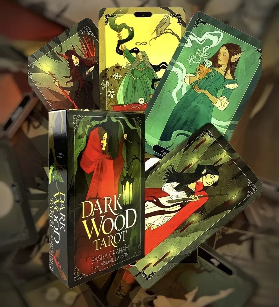 Гадальные Карты Таро Dark Wood Tarot 10.3х 6 см Темного леса колода из 78 карт