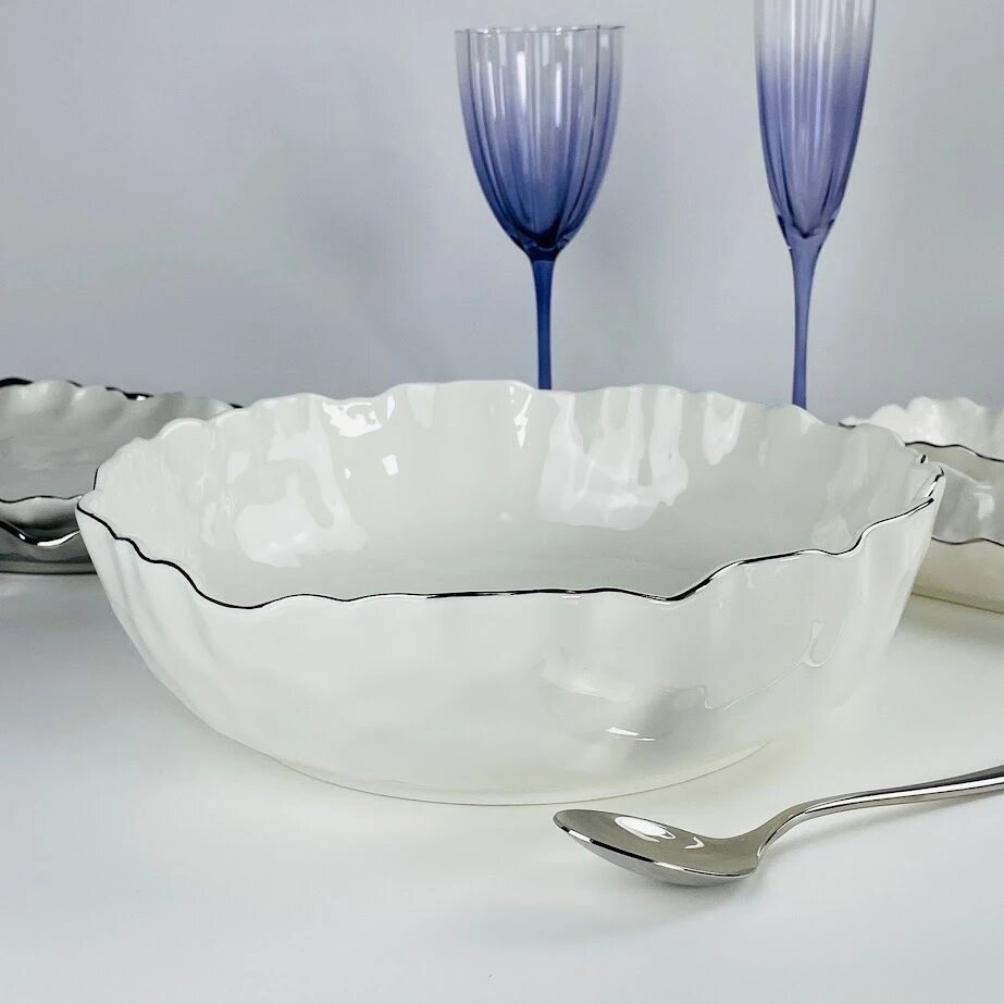 Салатник 30,5см ванесса серебро Фарфор 305-299 118-305-299