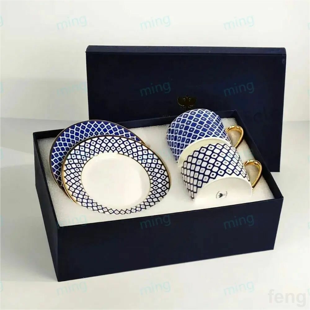 Чайная пара 250 мл на 2 перс. Послеобеденный чай, кофейная чашка и блюдце из костяного фарфора в европейском стиле