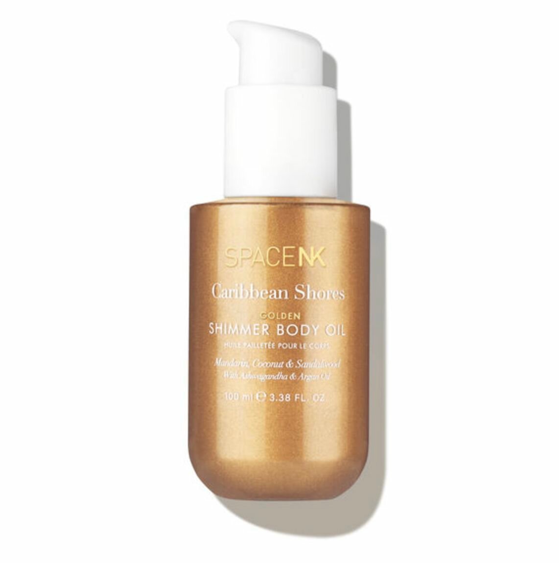 Space NK золотое сияющеее масло для тела Карибское побережье Caribbean Shores Shimmer Body Oil in Golden