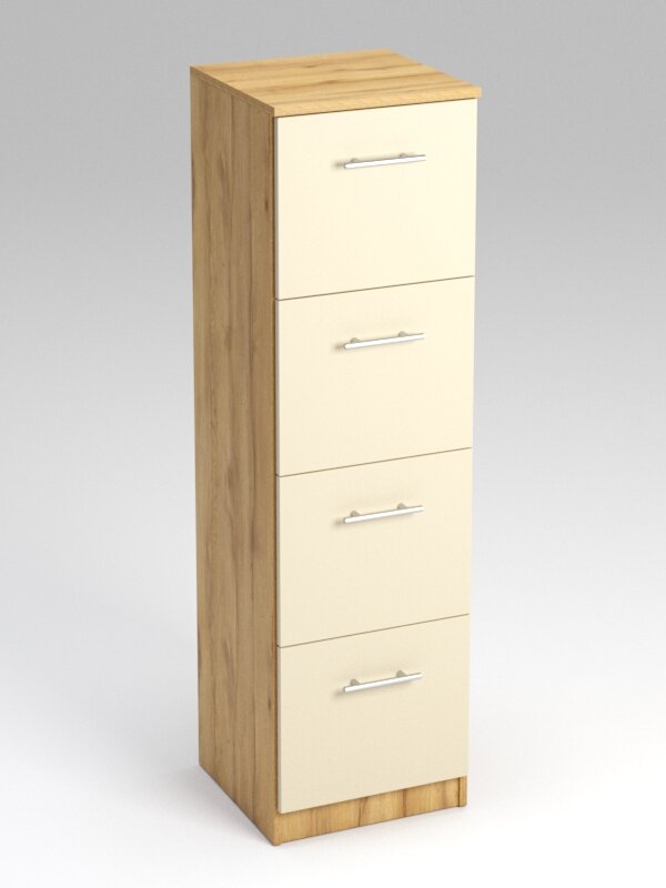 Комод Бревнэс с 4 ящиками, Дуб Золотистый и Крем Вайс. Производитель товара - компания Westcom.