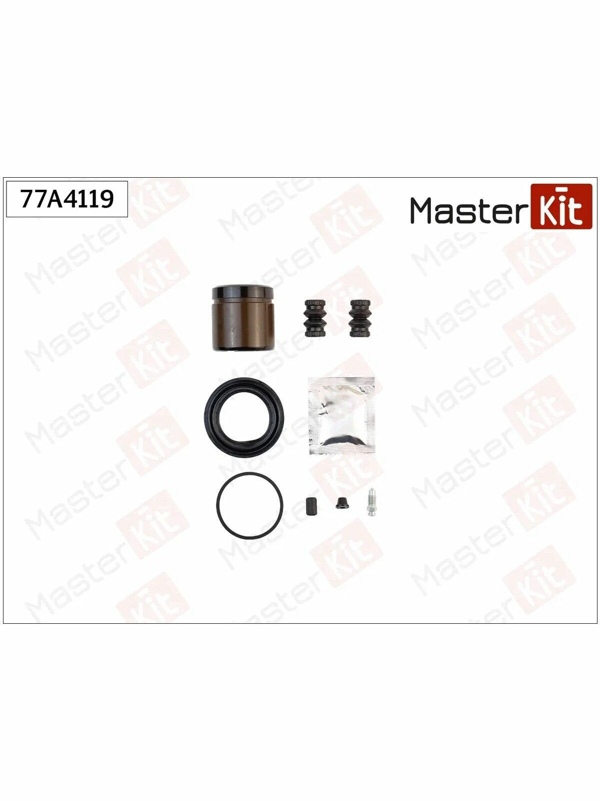 Ремкомплект тормозного суппорта + поршень Opel CORSA C (X01) 2000 - 2009, MERIVA A (X03) 200, MASTERKIT 77A4119