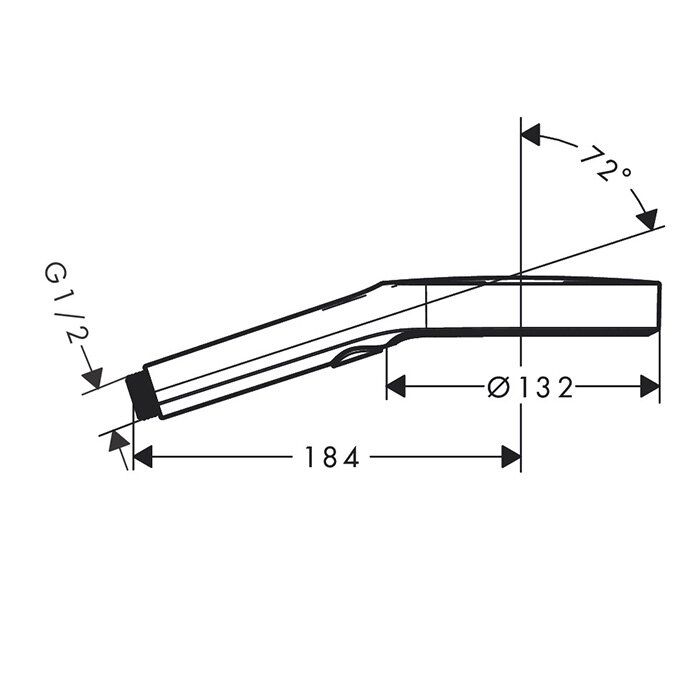 26864340 Rainfinity Ручной душ 130 3jet, шлифованный черный хром