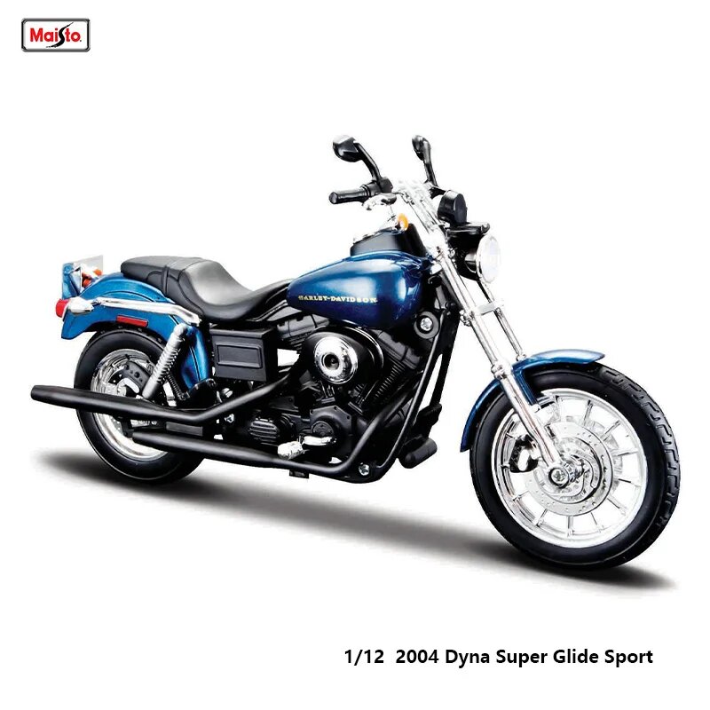Maisto 1:12 Harley Davidson 2014 Sportster Iron 883 модель мотоцикла Темно-синий, 2004 Dyna Super