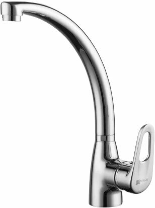 Смеситель для кухни Lemark Luna LM4155C с поворотным изливом, хром, глянцевый, однорычажный, латунный, с керамическим картриджем