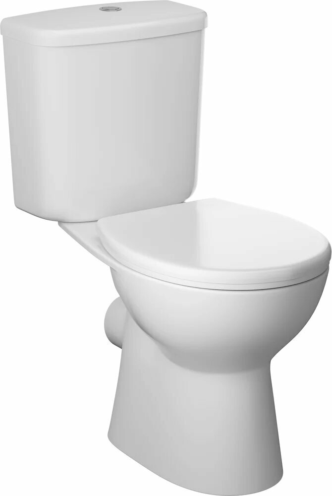 Унитаз-компакт напольный Norm Zeitgeist 9864B099-7208 с микролифтом, безободковый, антивсплеск, фарфоровый, белый, глянцевый, овальный, с нижним подводом, сиденье для унитаза в комплекте