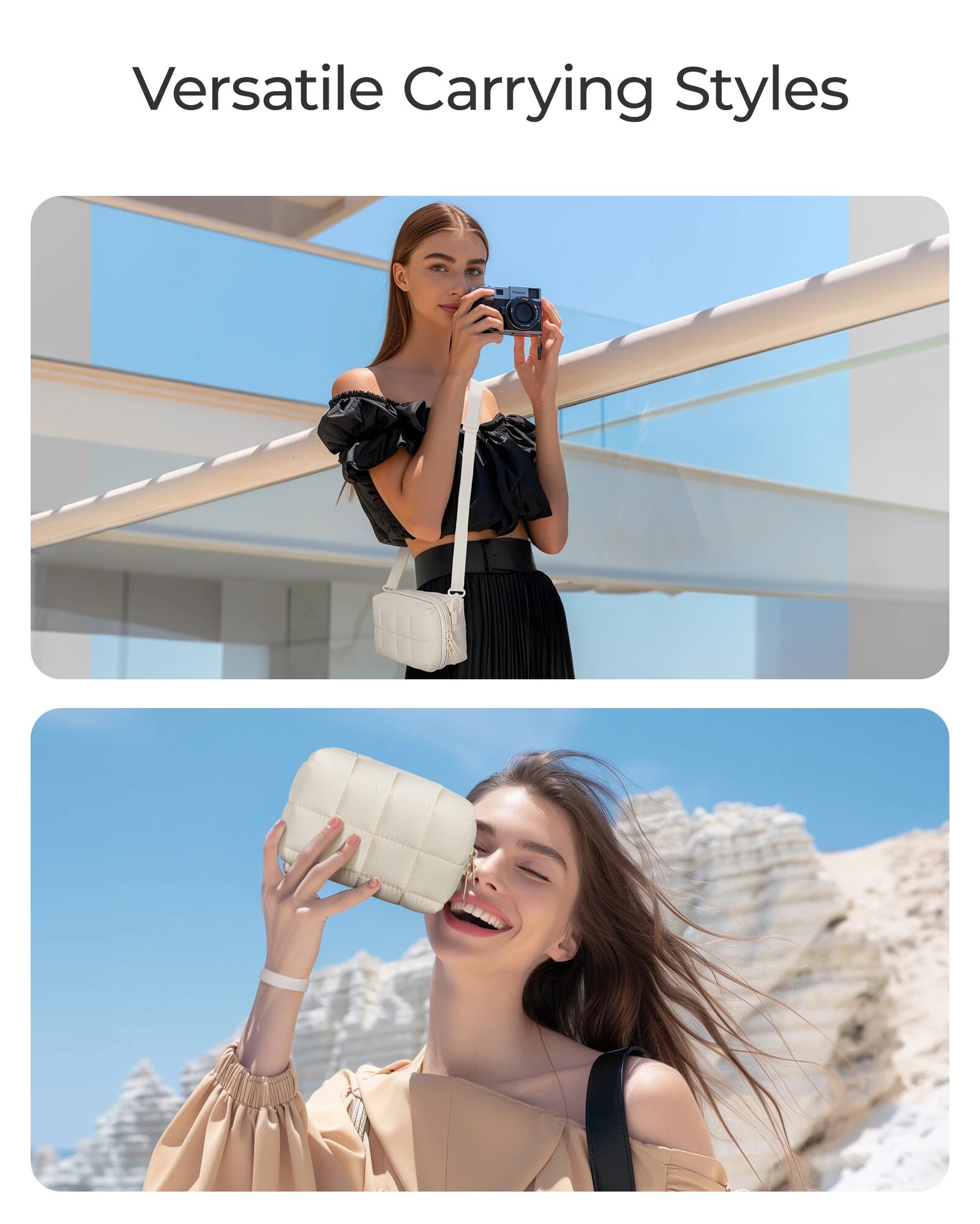 BAGSMART Белая сумка для камеры