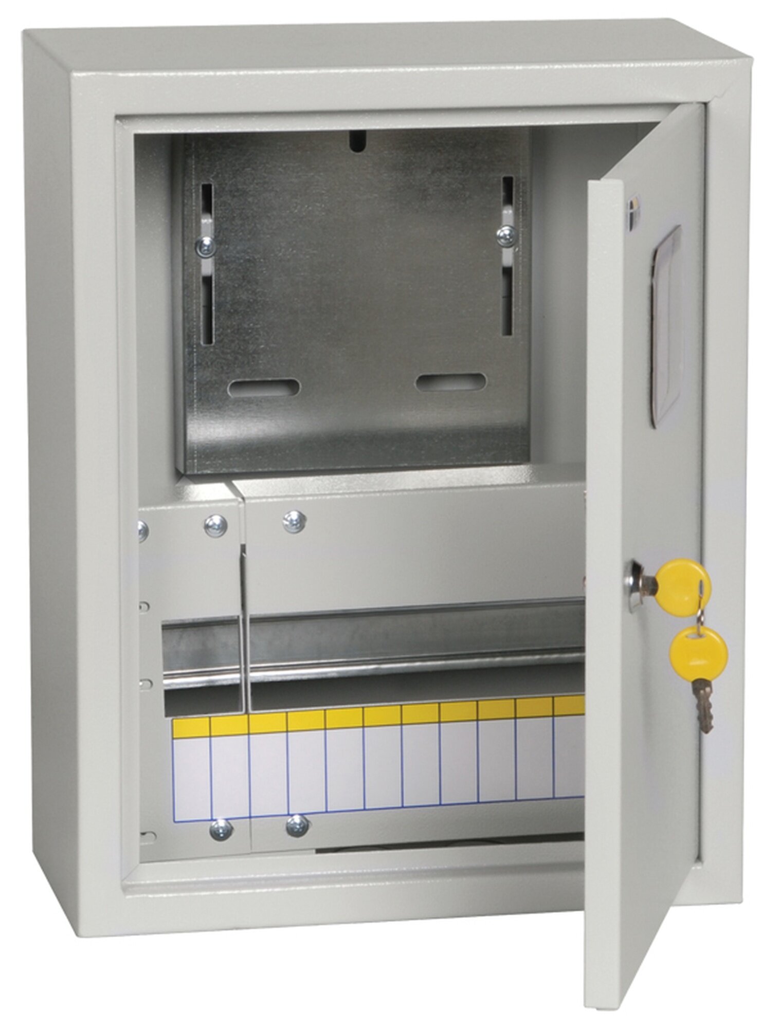 Щит распределительный IEK TITAN ЩУРн-1/12, металлический корпус, IP31, навесной, 12 модулей, RAL7035, замок с ключом