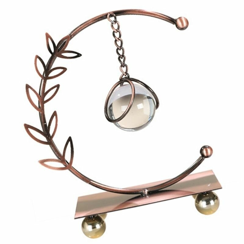 Ретро хрустальный шар из кованого железа для украшения рабочего стола-красный медный цвет