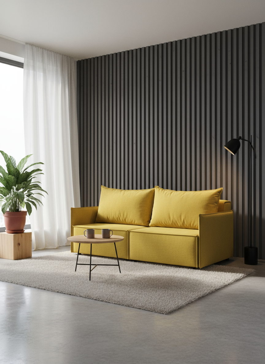 Диван-кровать CITYHD "Ницца слим", модульный, раскладной, съёмный чехол, еврокнижка, велюр