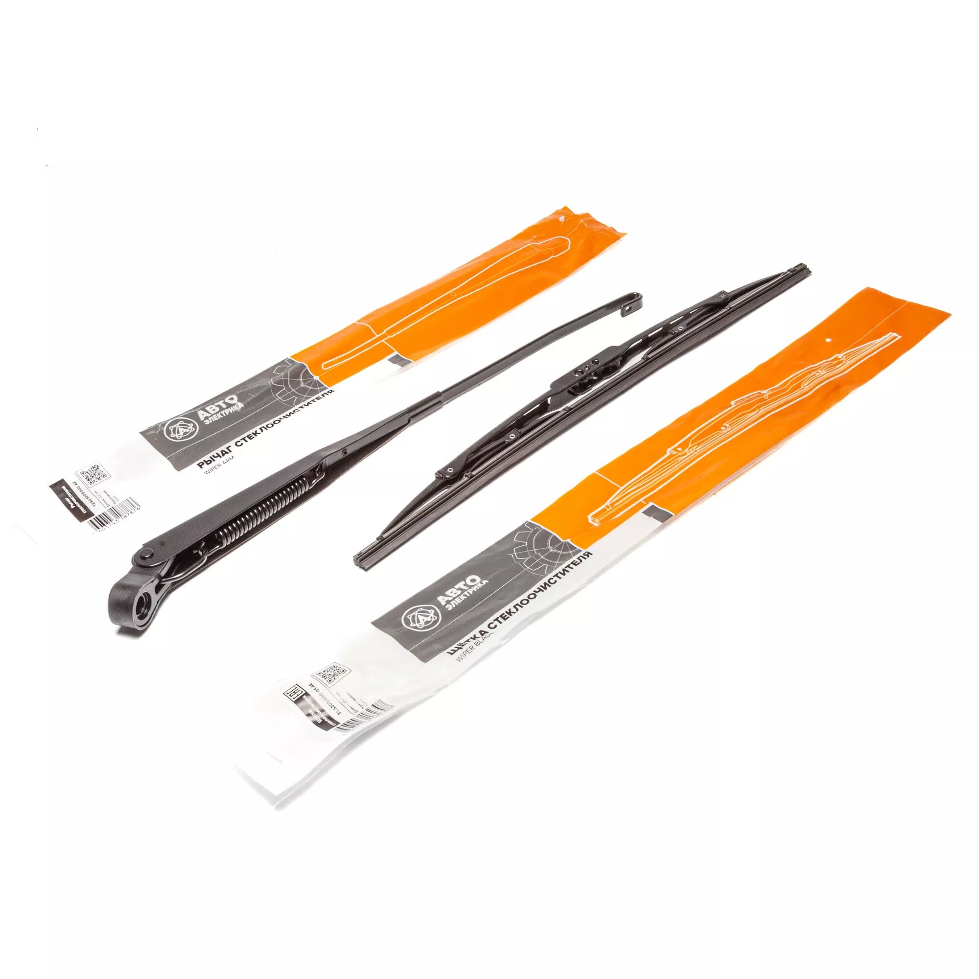 Рычаг стеклоочистителя для а/м МТЗ задний 420 мм + щетка (АвтоЭлектрика)