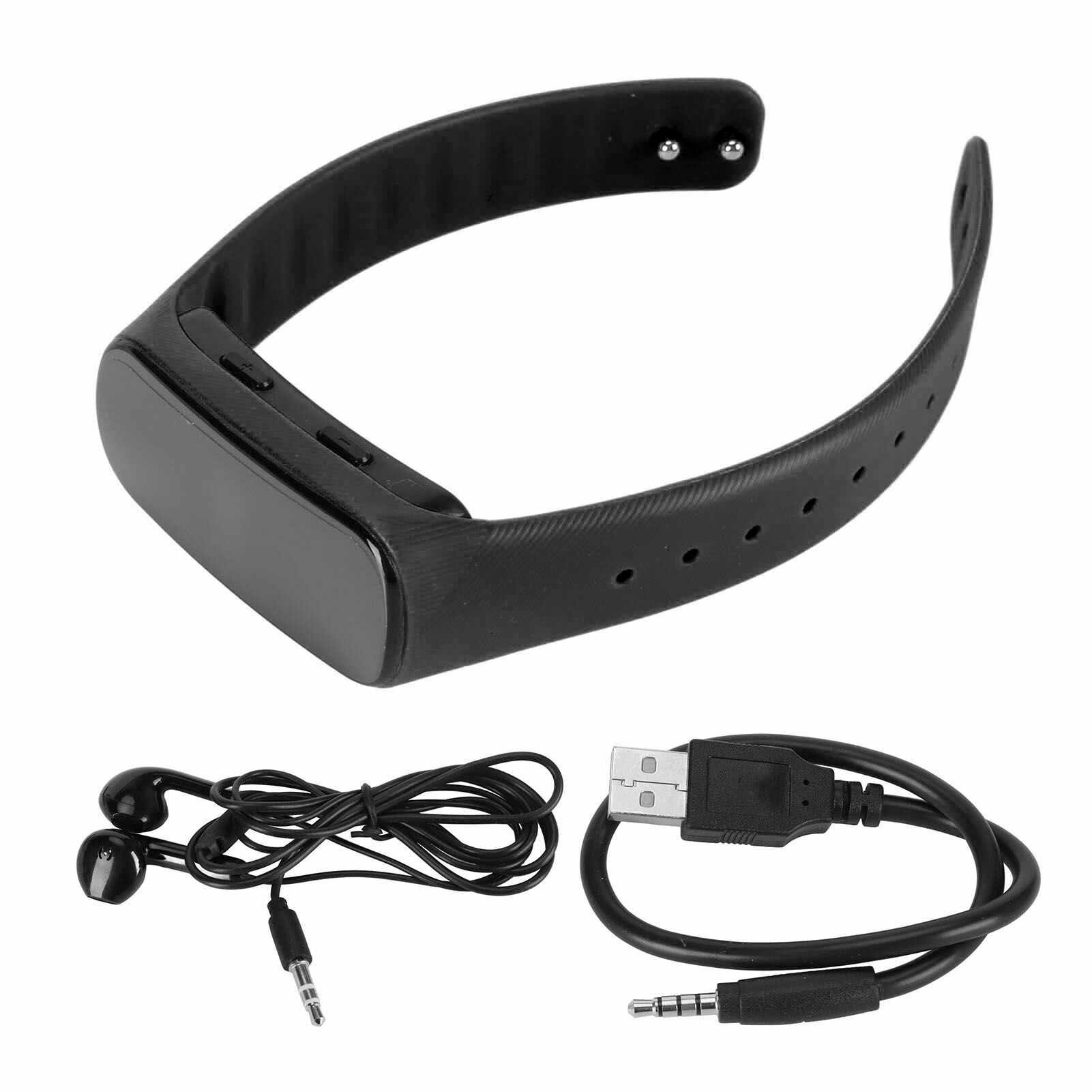 Браслет-диктофон черный с дисплеем, 32 ГБ