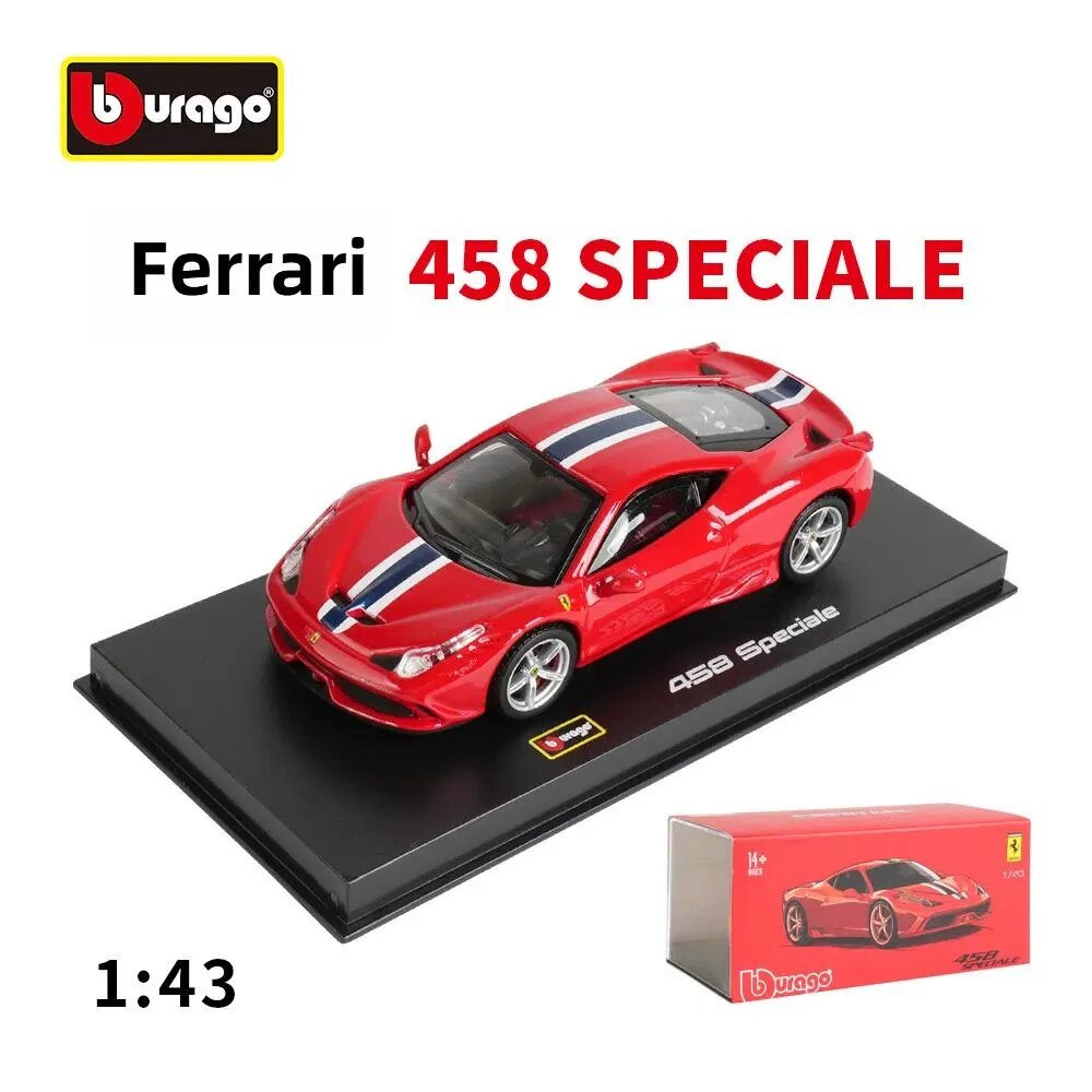 Машинка BBURAGO 1:43 Ferrari Издание в твердом переплете Модель автомобиля из легкого сплава