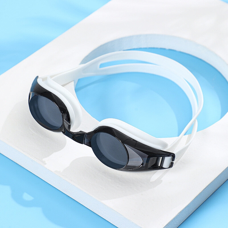Очки для плавания, силиконовые, водонепроницаемые, белые