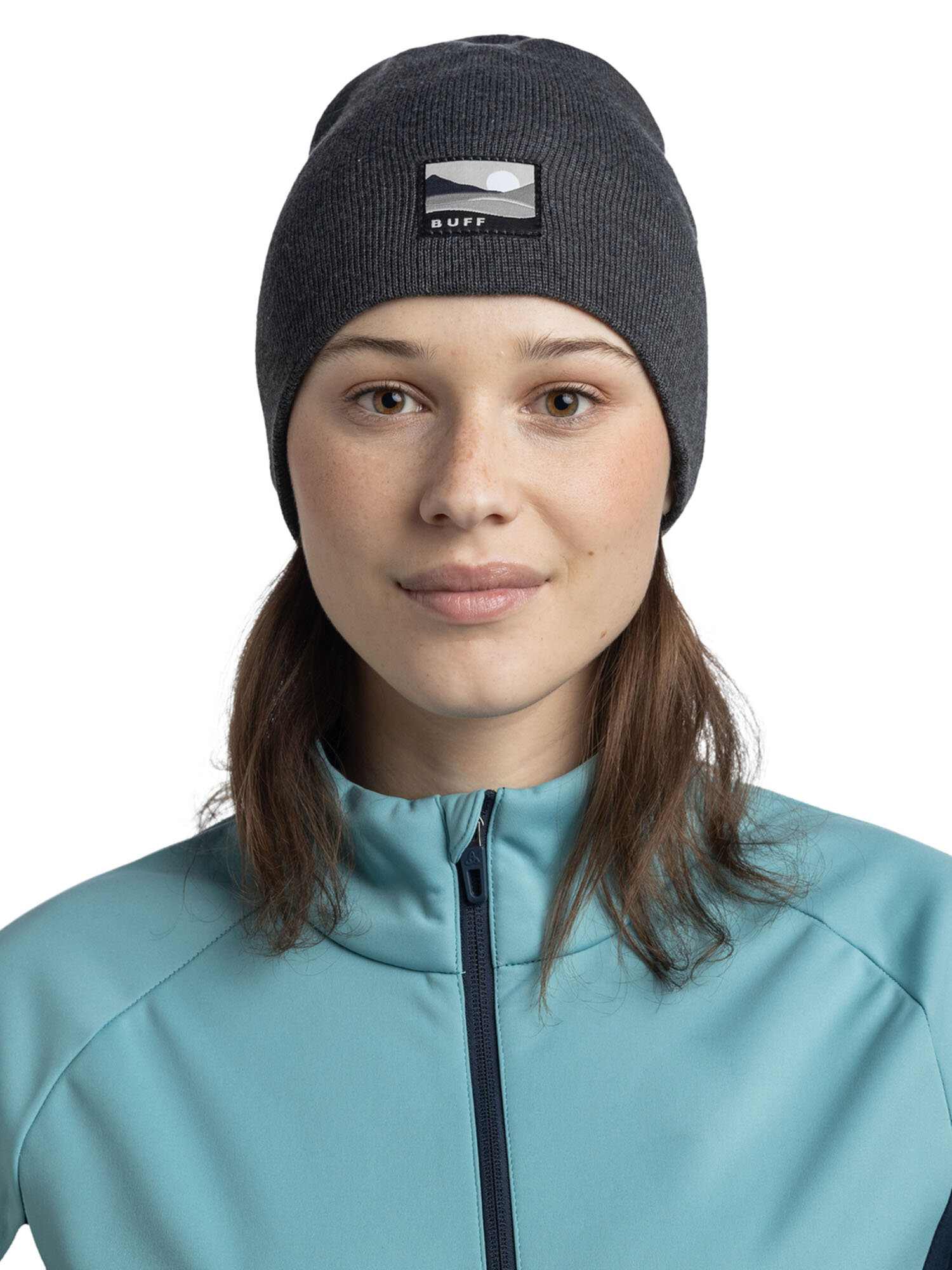 Шапка Buff Knitted hat lilon long для взрослых и детей, размер OneSize, серый — фото 1