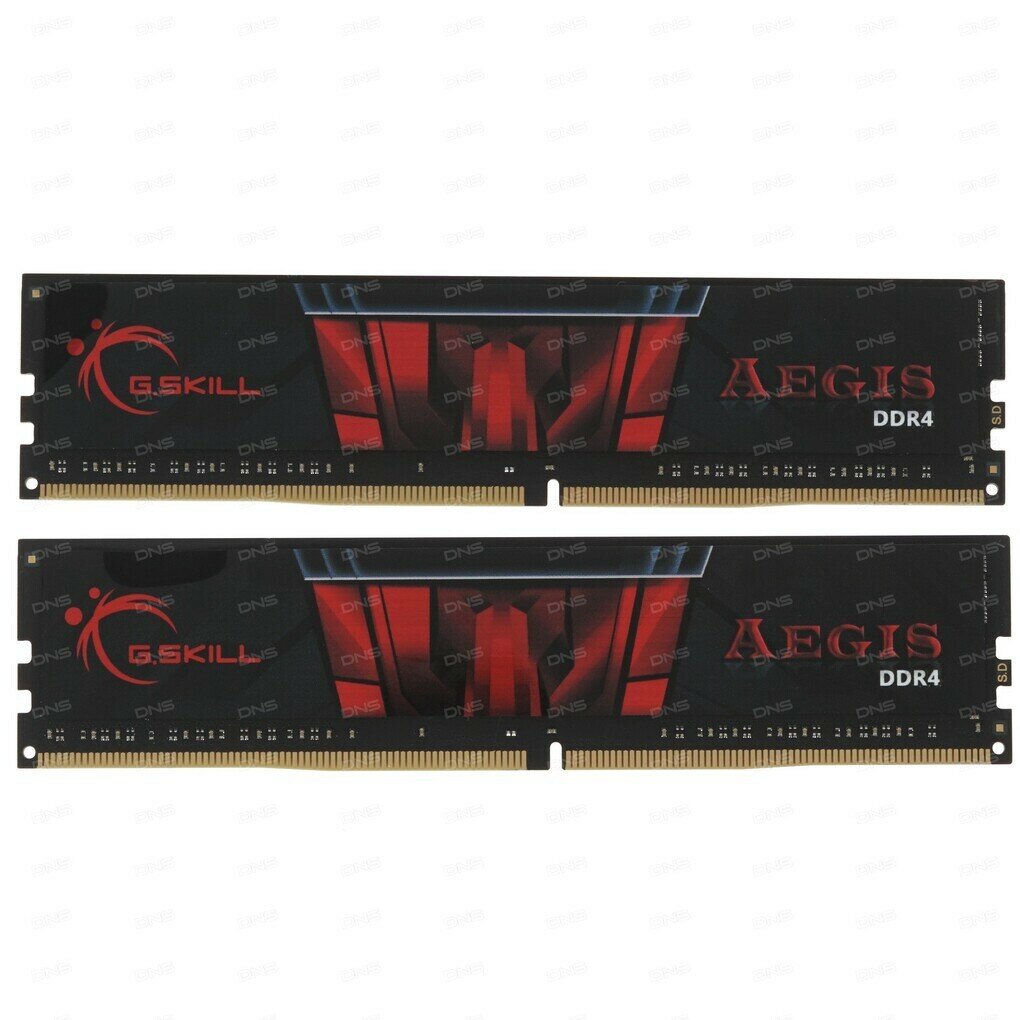 Оперативная память G.Skill AEGIS (F4-3000C16D-16GISB) DIMM DDR4 16ГБ - DDR4, 8ГБх2 шт, 3000 МГц, 16-18-18-38