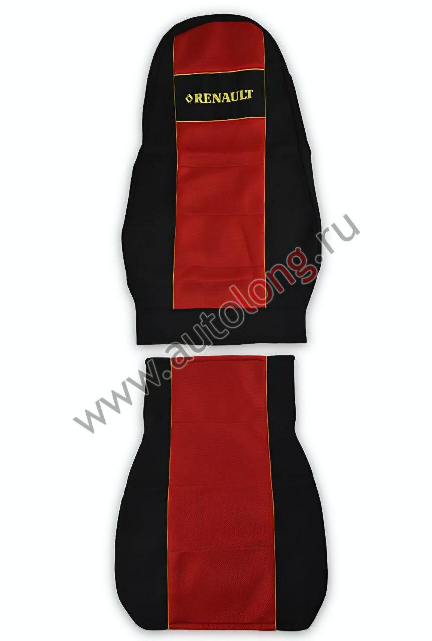 Чехол сиденья Renault Premium, для грузовиков, жаккард, красный, 2 шт