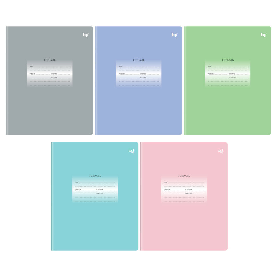 Тетрадь 12л, частая косая линия с доп. горизонтальной BG "Первоклассная", Mix, 40 штук, 382224