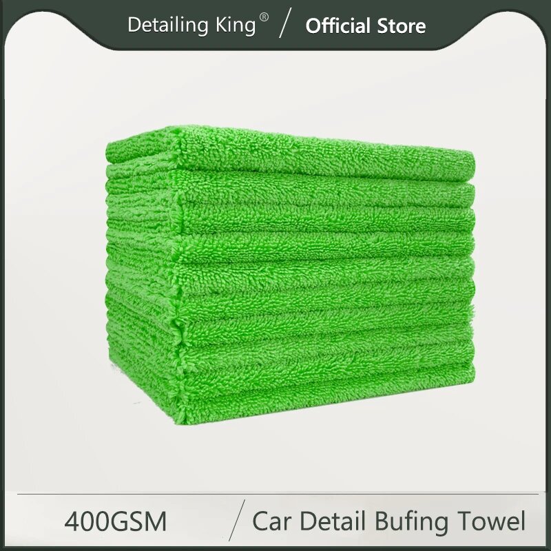 DetailingKing 400GSM полотенце из микрофибры для автомобильного детейлинга универсальная ультратолстая/без царапин/без ворса Автомобильная Полировочная Чистящая тряпка, 10PCS