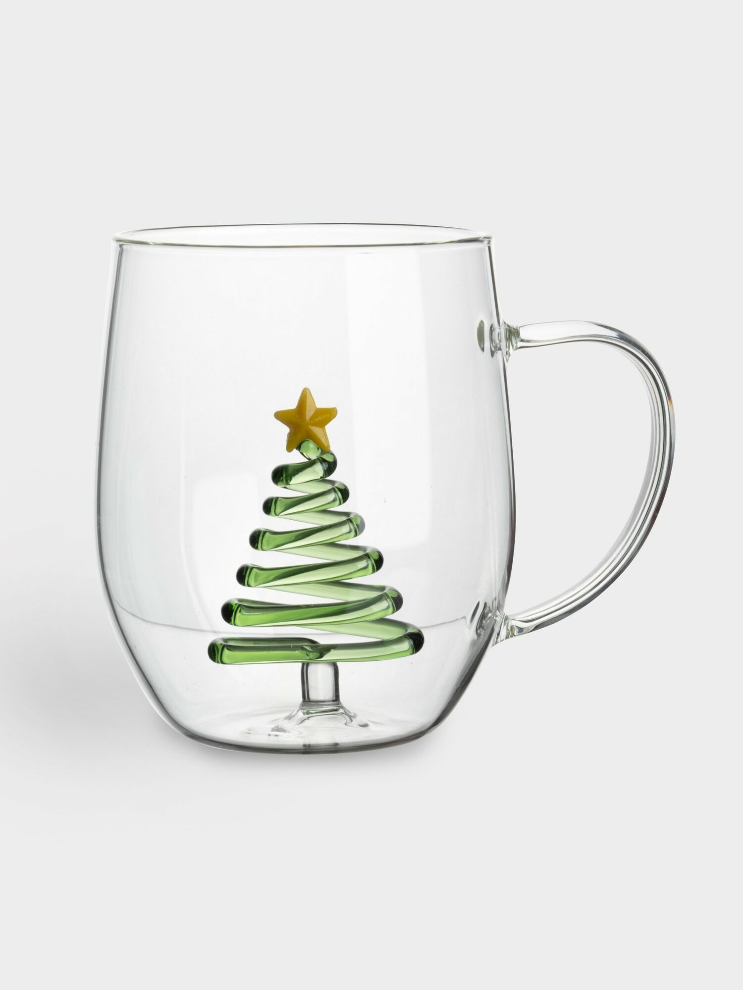 Кружка, 540 мл, стекло, Елка, New year (Anna Lafarg, страна Китай)