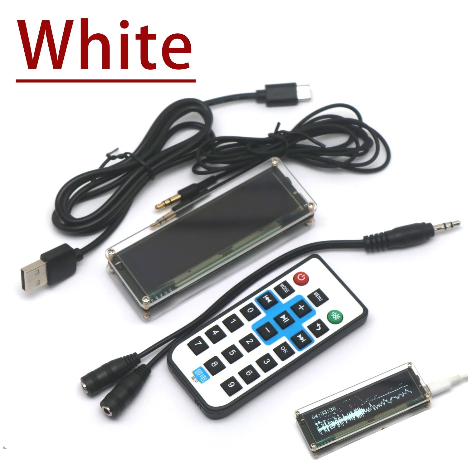 Дисплей музыкального спектра Dykbcells white