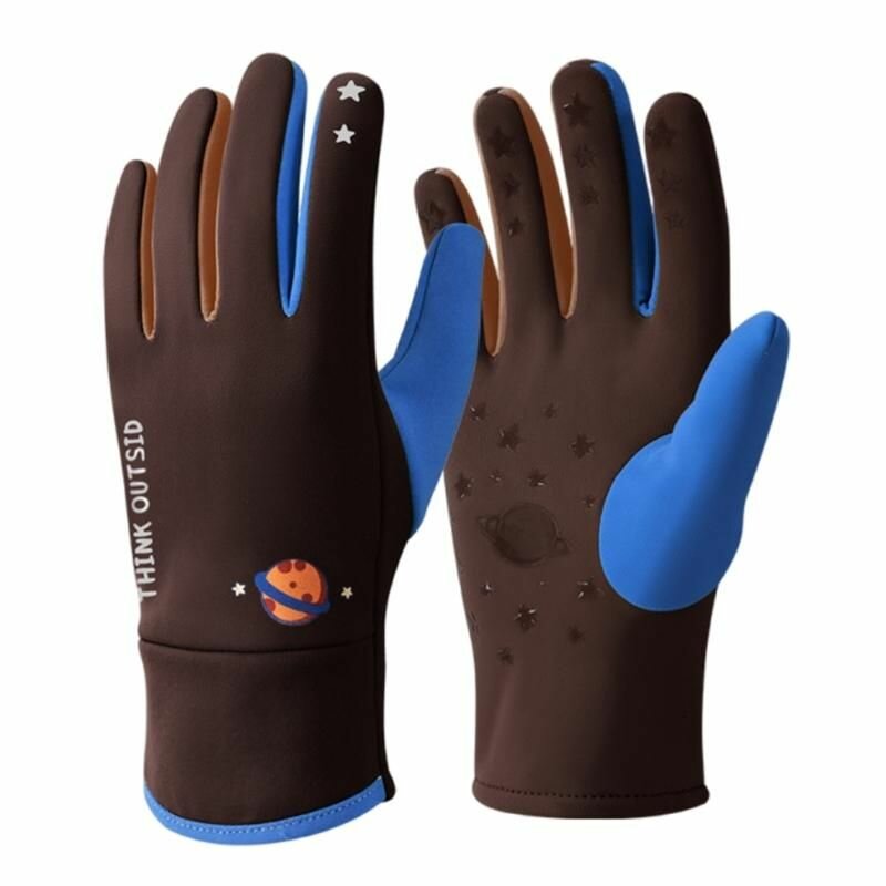 Детские термоперчатки для холодной погоды, Теплый кофе